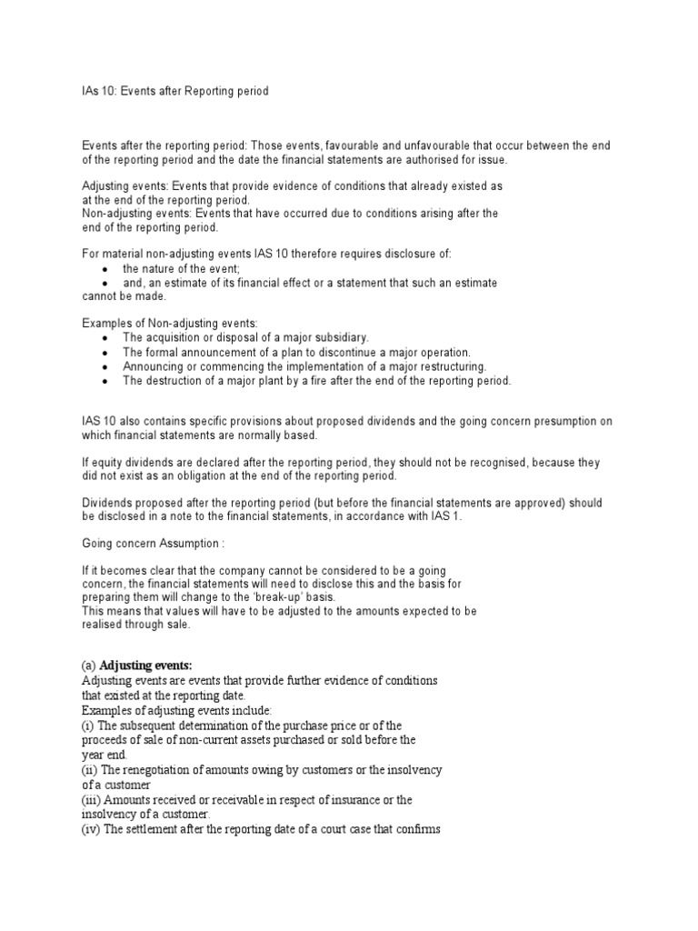IAs 10-Events After Reporting Date | PDF | Business | Economies