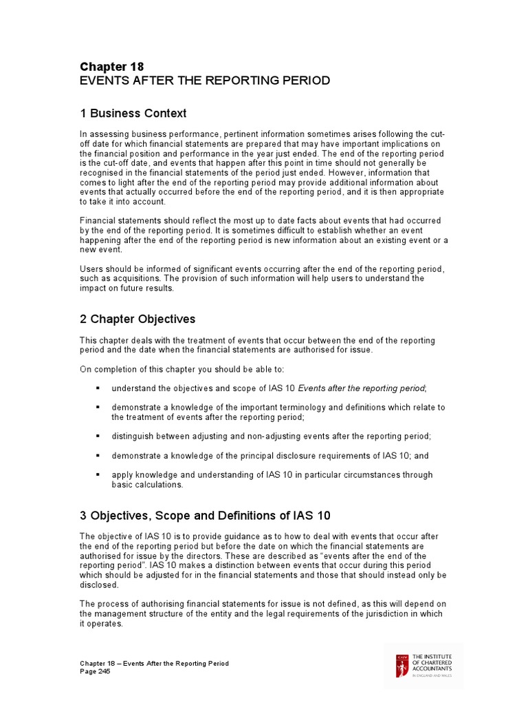 NAS 10 IFRS Reference Note | Download Free PDF | Going Concern ...