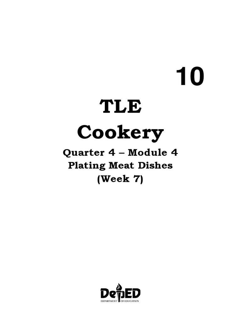 TLE Cookery10 Q4M4Week7 - PASSED - NoAK 1 | PDF | Buffet | Taste