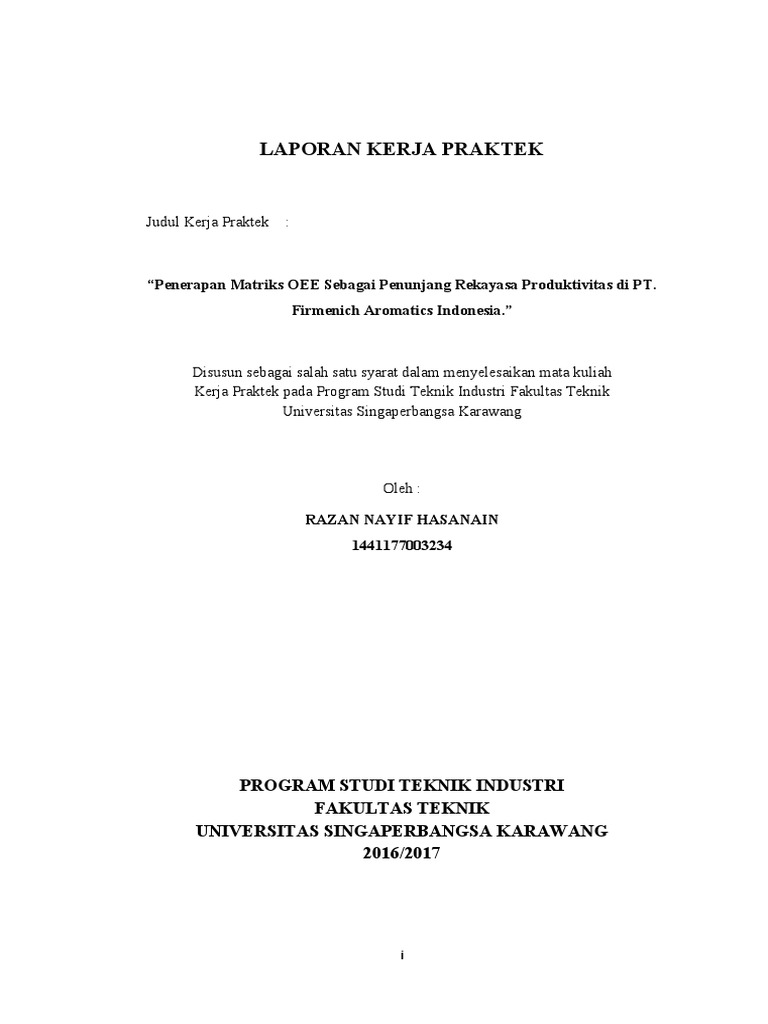 Laporan KP | PDF | Seni | Teknologi & Rekayasa