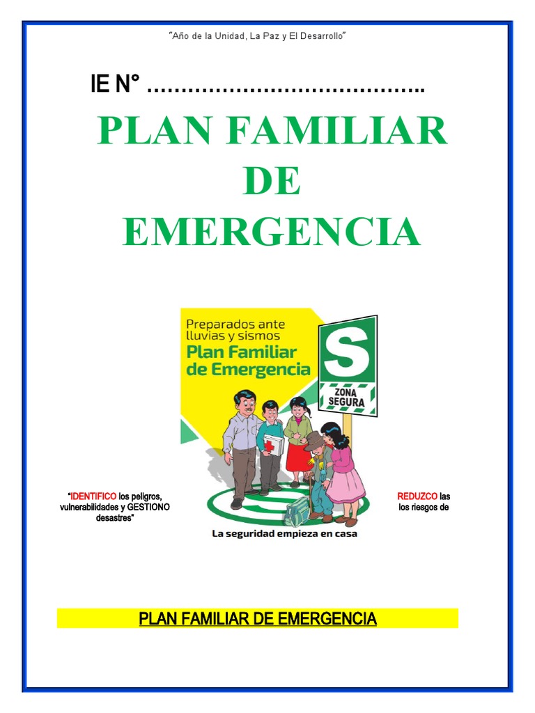 Plan Familiar de Emergencia ante Desastres | PDF | Riesgo | Emergencia