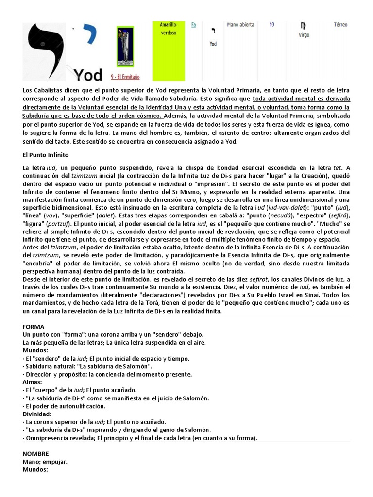 10 Yod | PDF | Arcanos Mayores | Kábala