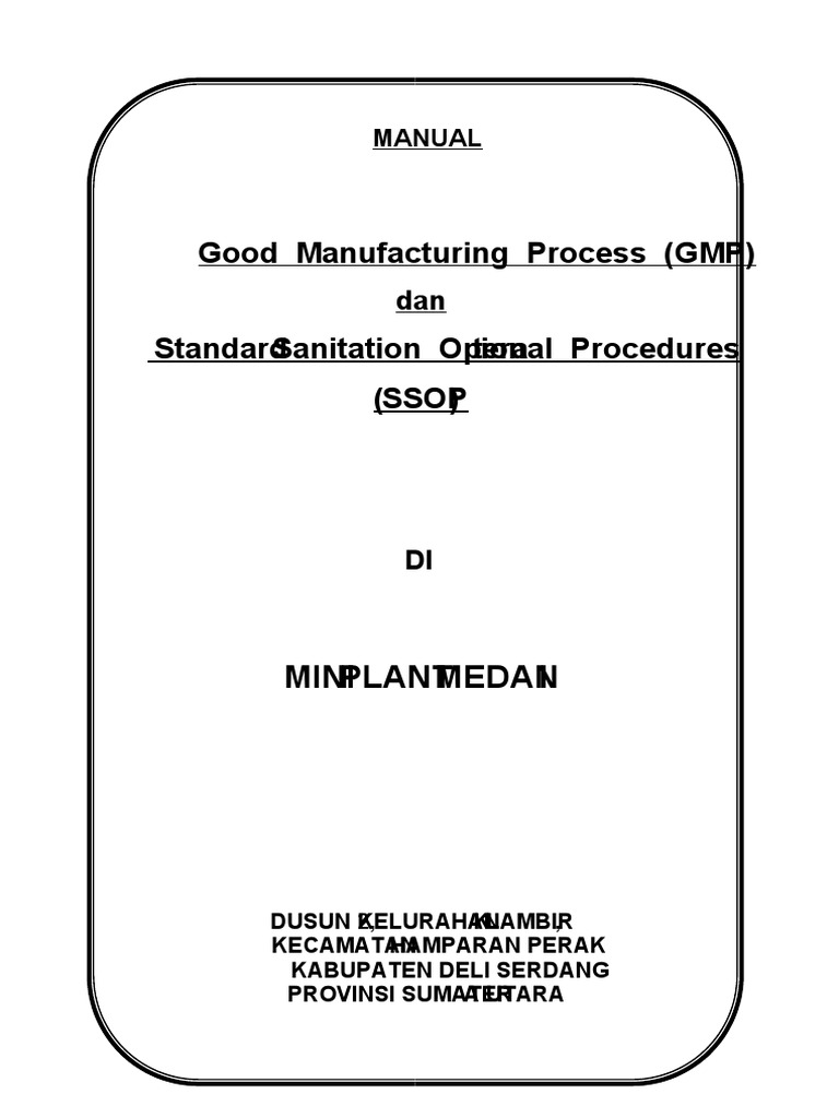 Manual GMP & Ssop | PDF