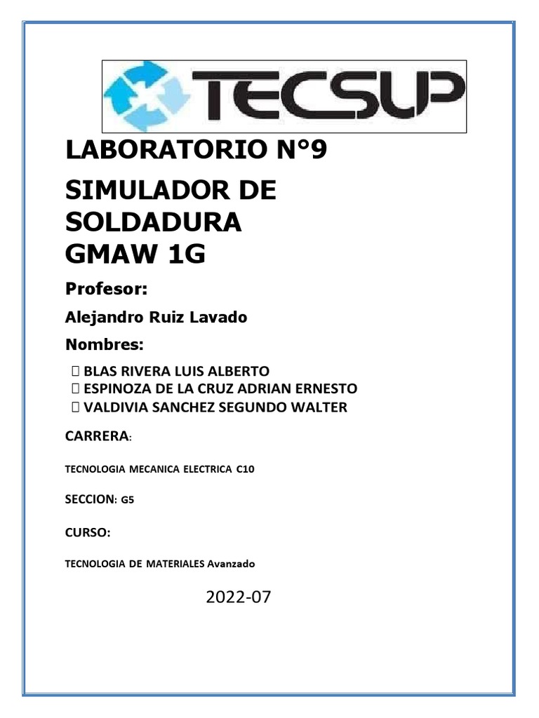 Simulador de Soldadura GMAW 1G | PDF | Soldadura | Construcción
