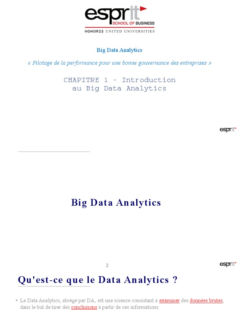 (Big Data Analytics) CHAP1 - Introduction Au Big Data Analytics | PDF | Apprentissage ...