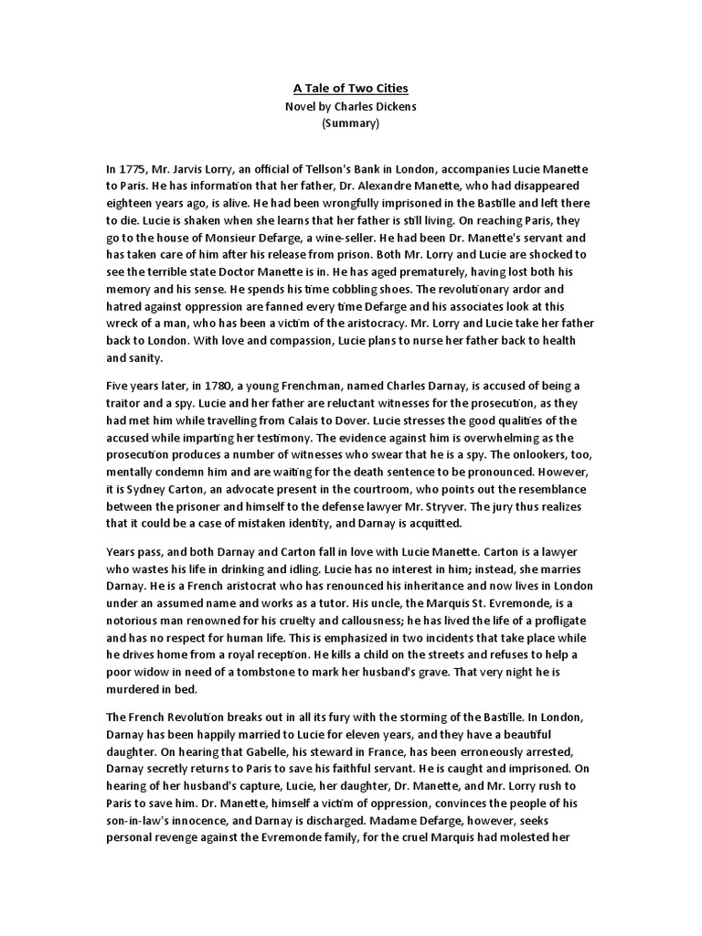 ATale of Two Cities | PDF | A Tale Of Two Cities | Books About The ...