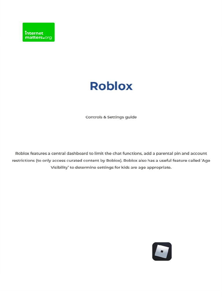 Parental Control Roblox Parental Controls | PDF