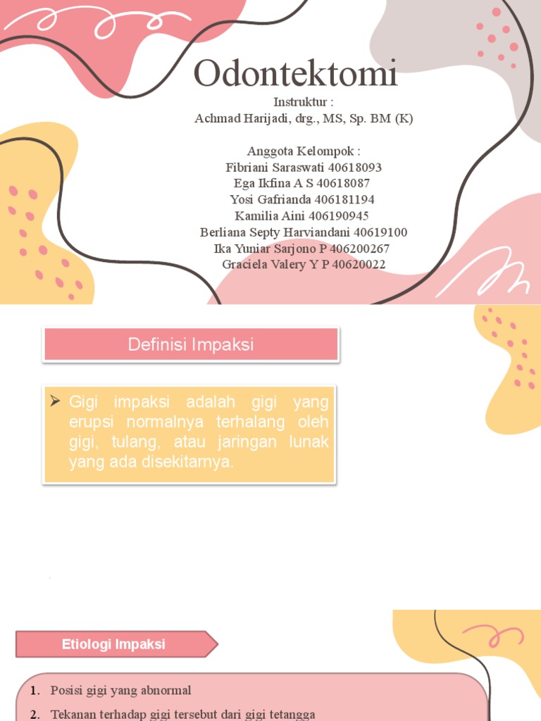 Prosedur Odontektomi Gigi Impaksi | PDF