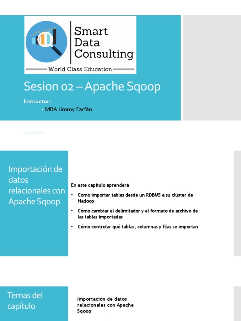 Sesion02 Apache Sqoop | PDF | Mi sql | Apache Hadoop