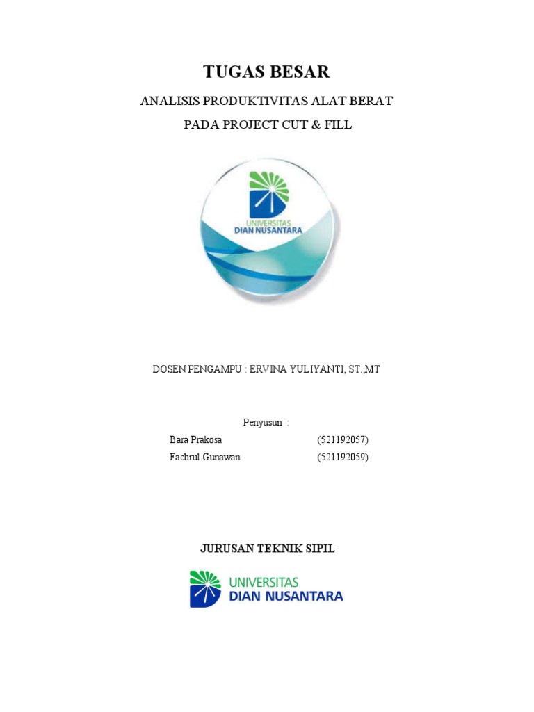 Tugas Besar Pemindahan Tanah Mekanik | PDF