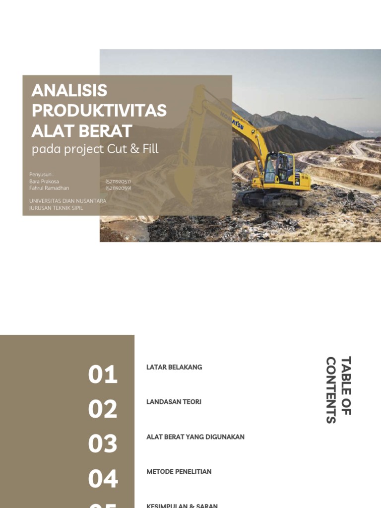 Analisis Produktivitas Alat Berat | PDF