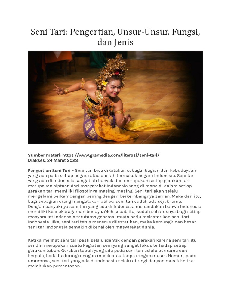 Seni Tari | PDF