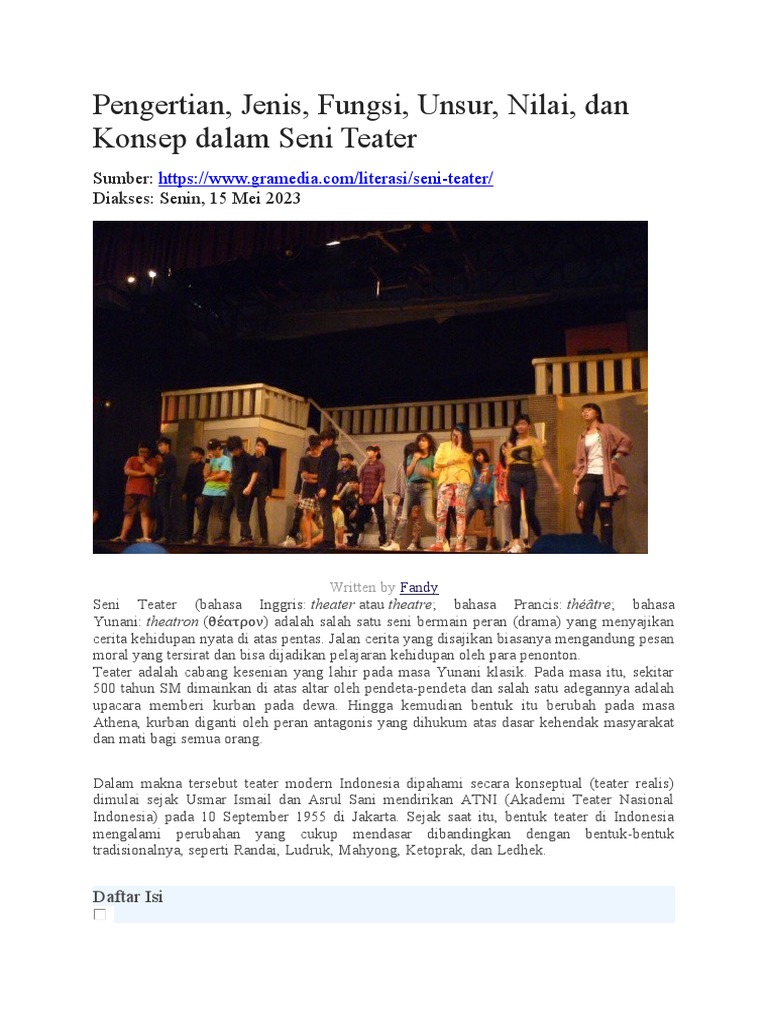 Seni Teater | PDF