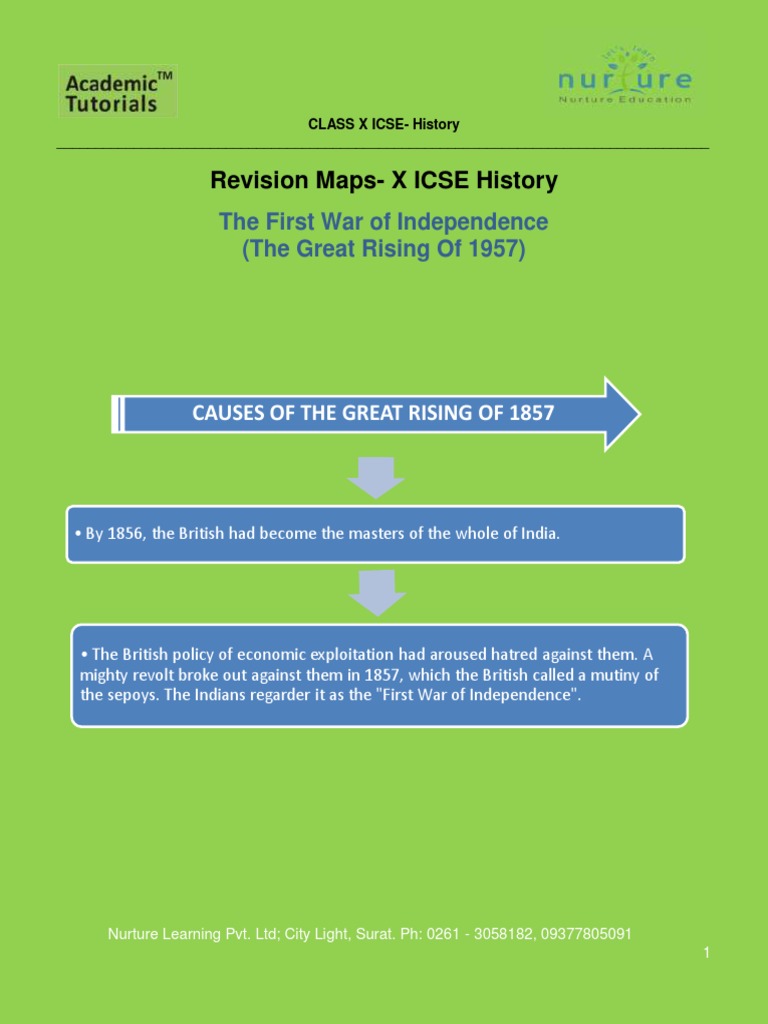 Revision Maps - X ICSE History | PDF | British Raj | Indian Rebellion ...
