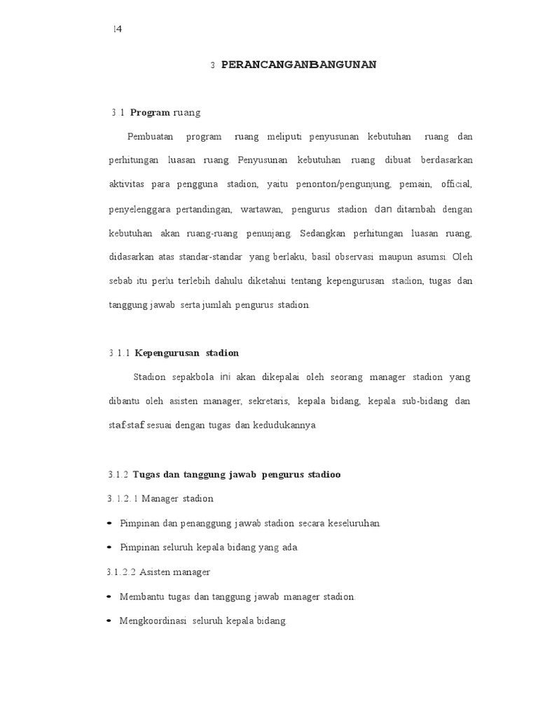 Perhitungan Ruang Stadion | PDF