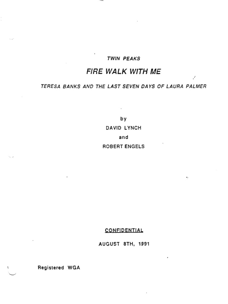 Twin Peaks: Fire Walk with Me Script | PDF