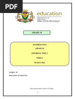 Mathematics GR 8 Project Term 3 | PDF | Area | Rectangle