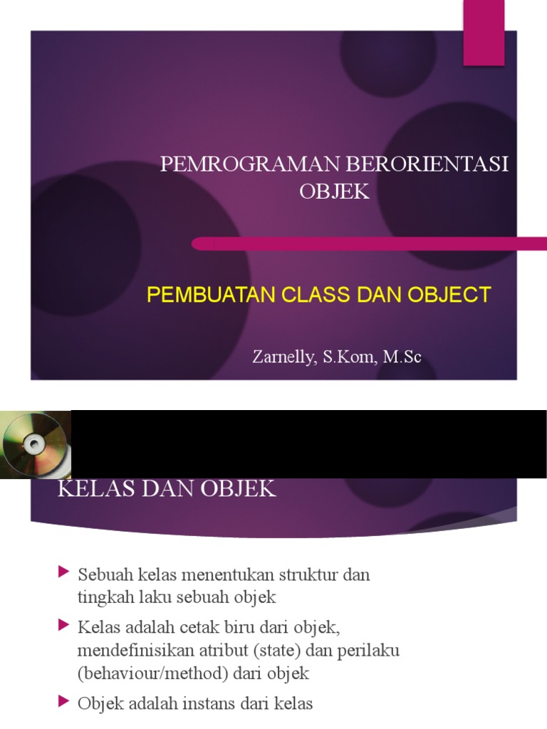 Bab 2 Pembuatan Class & Object | PDF