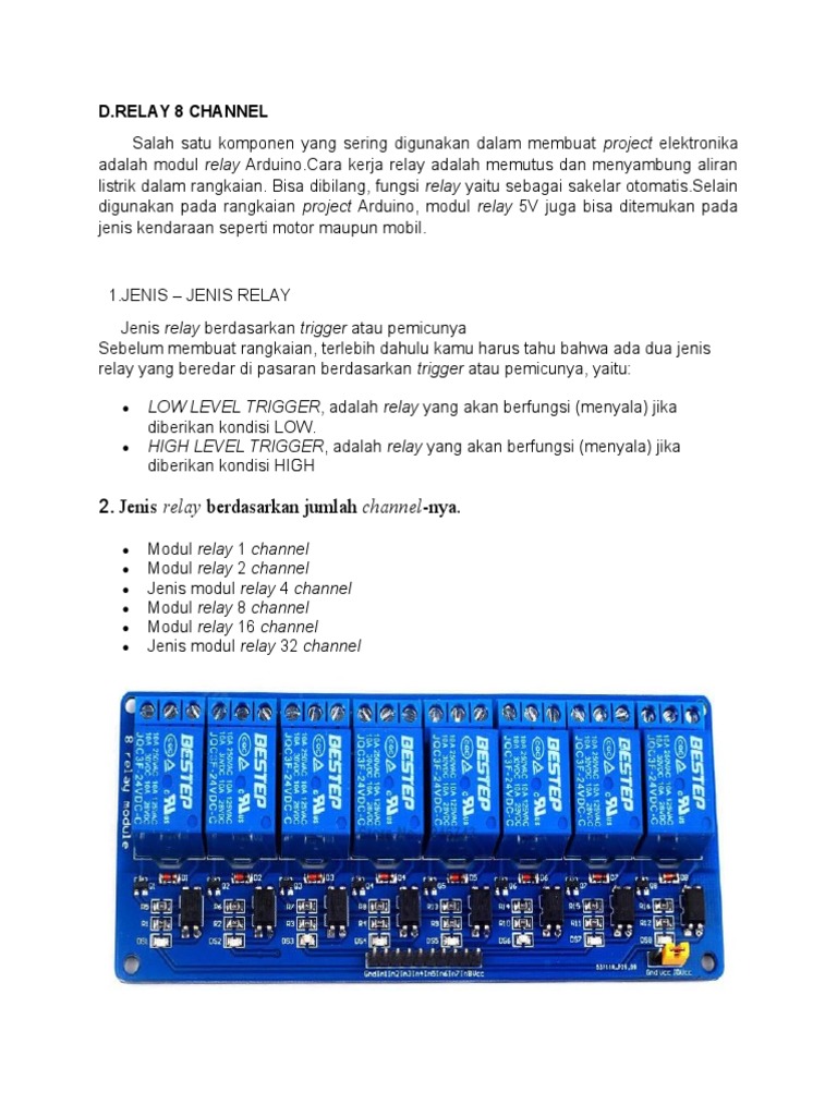 Fungsi Relay untuk Motor DC Arduino | PDF | Teknologi & Rekayasa