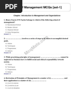 Principles of Management MCQ With Answers PDF | PDF | Psychological ...