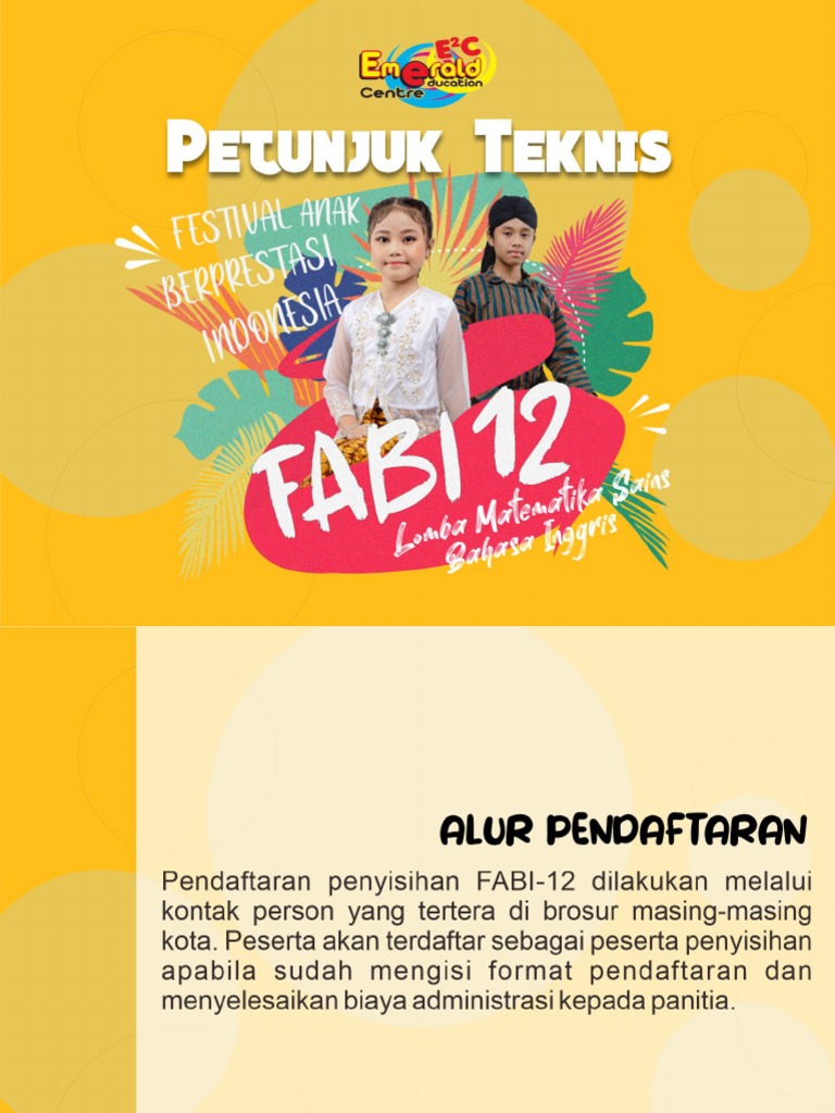 Juknis Penyisihan Fabi-12 | PDF