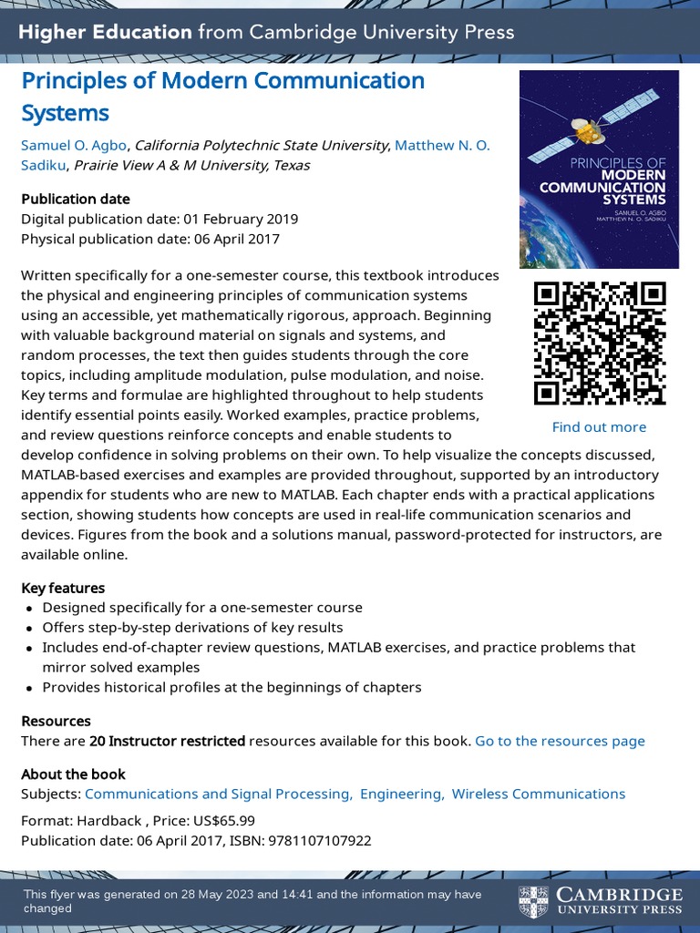 Principles of Modern Communication Systems | PDF | Modulation ...