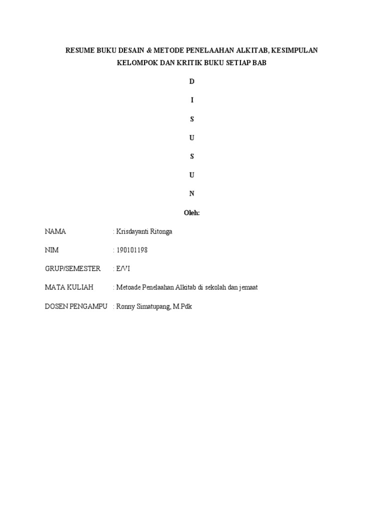 Metode PA Resume | PDF