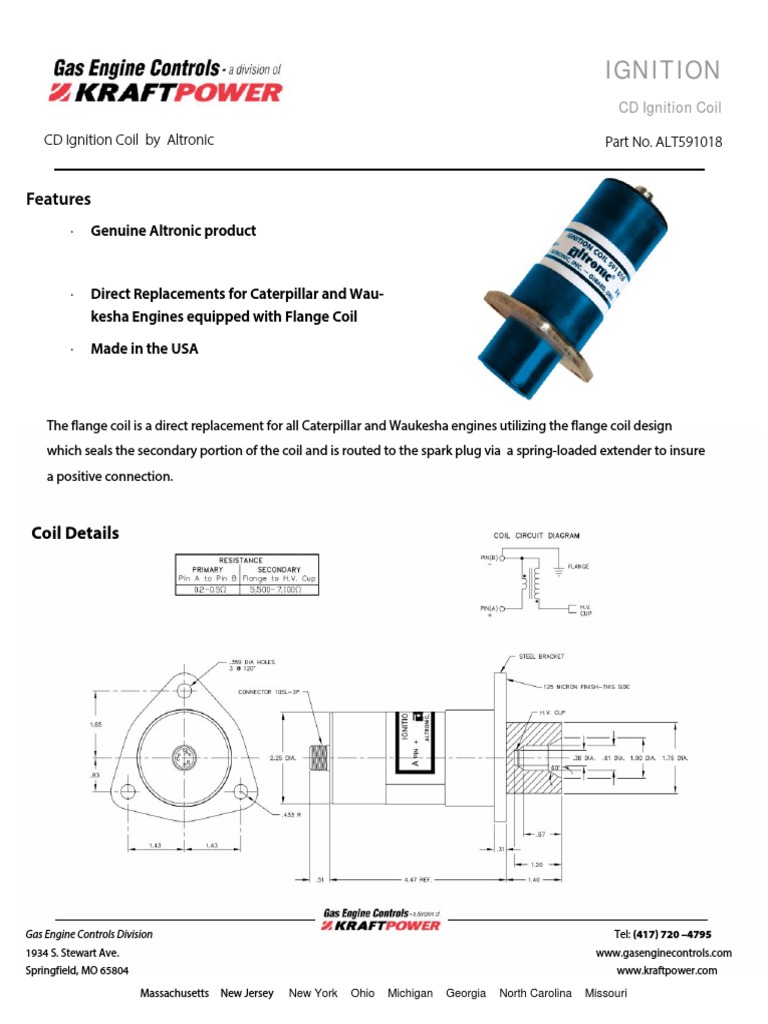 Altronic CD Ignition Coil for Engines | PDF