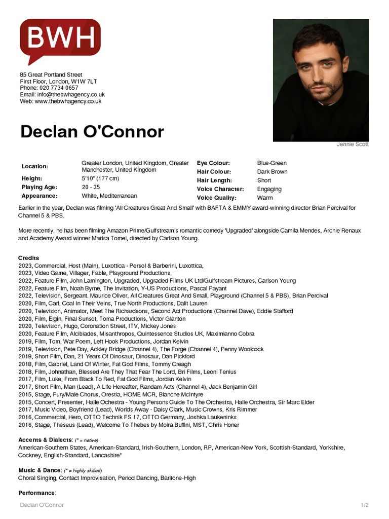 Declan O'Connor | PDF | Entertainment