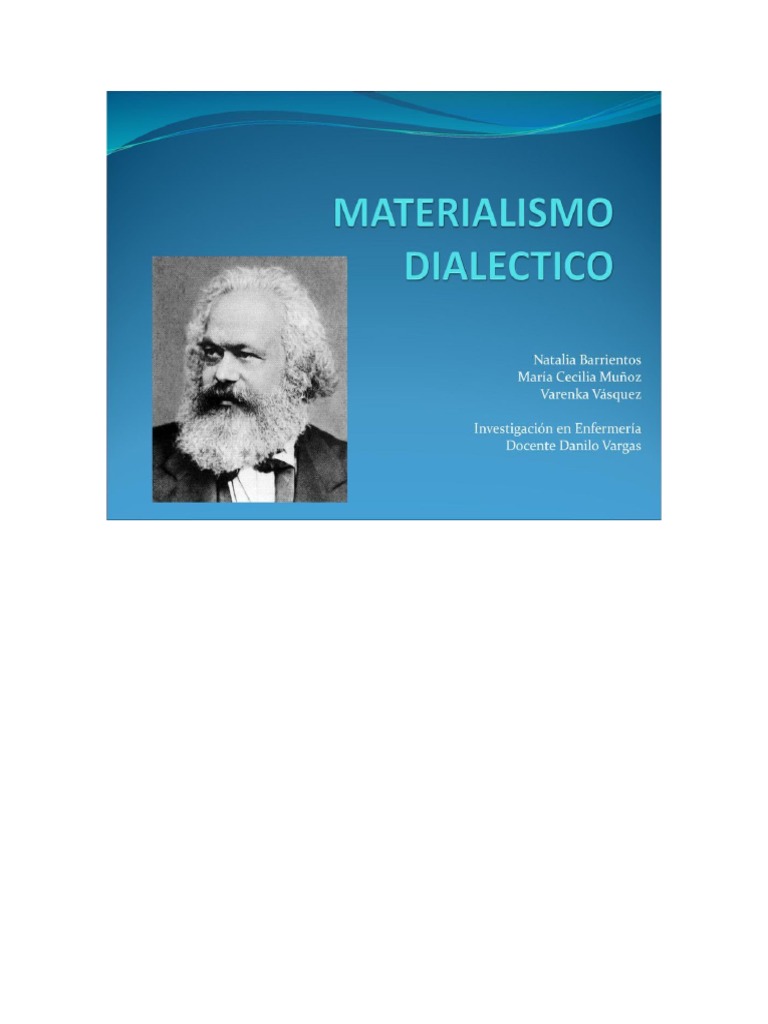 Presentacion Materialismo Dialectico | PDF