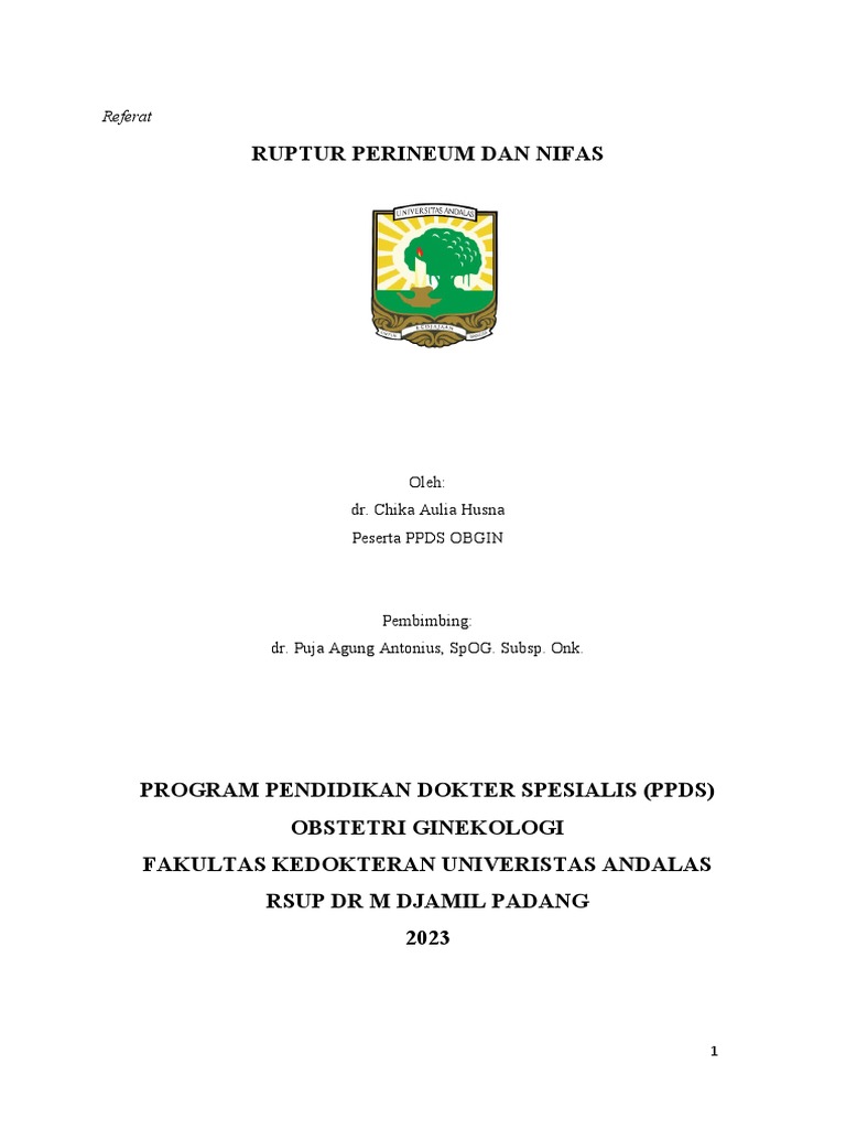 MENTOR 2 - Ruptur Perineum | PDF