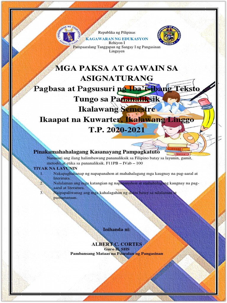 Pagbasa Activity-Sheet Linggo-2 Kuwarter-4 | PDF