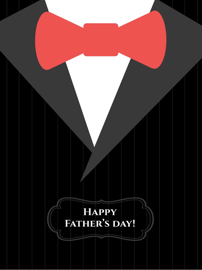 Classic Father's Day Tie Card Design | PDF