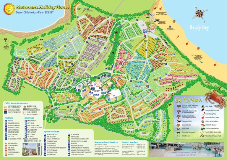 Devon Cliffs Holiday Park Map 2024 | PDF | Rescue