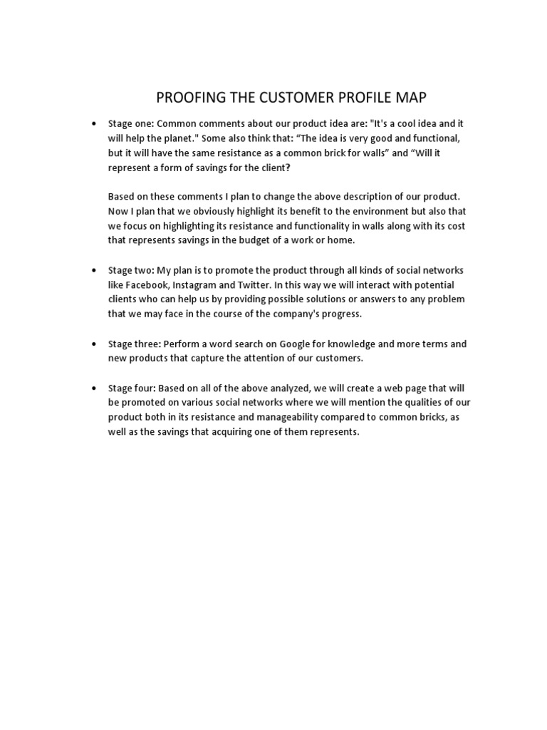 Proofing The Customer Profile Map | PDF | Art