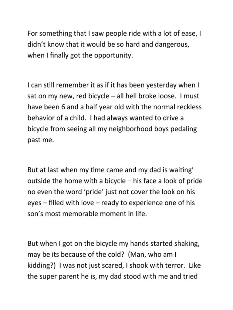 Childhood Bicycle Adventures | PDF | Home & Garden