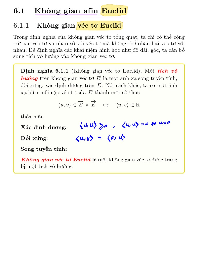 Hình Học Afin Euclid | PDF