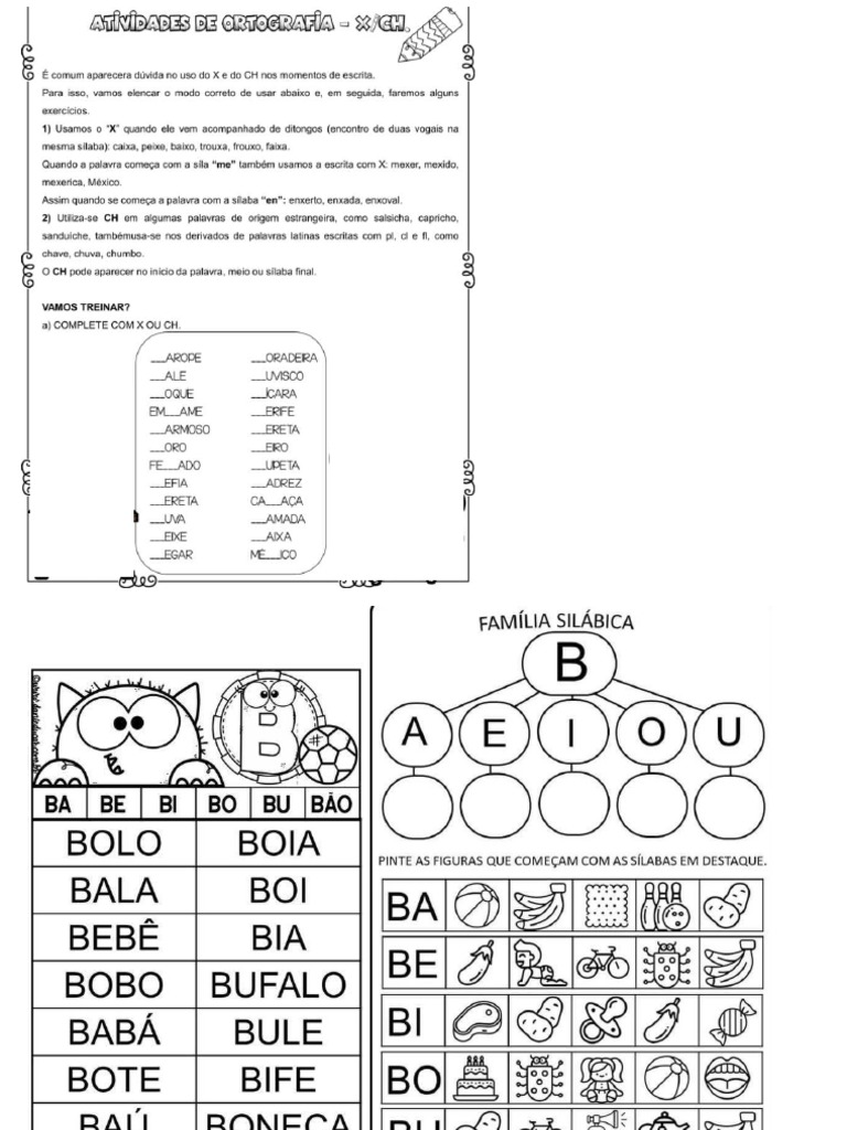 Atividades para Apoio Silaba B | PDF