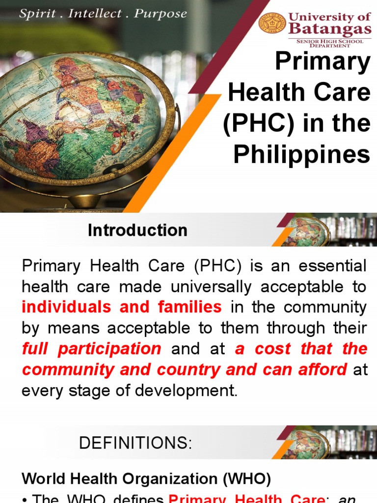Primary Health Care (PHC) | PDF | Health Care | Millennium Development ...