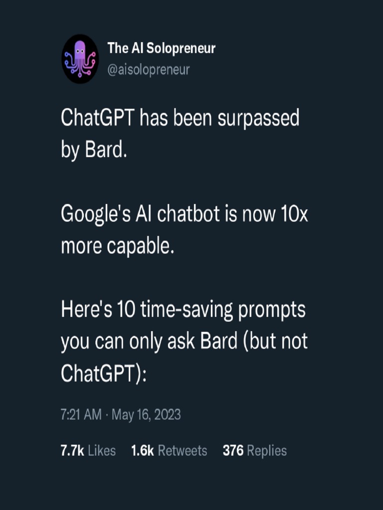 10 Time-Saving Prompts For Google Bard | PDF