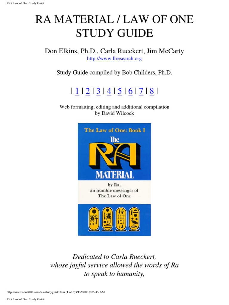 Ra-Law of One-Study Guide | PDF | Milky Way | Universe