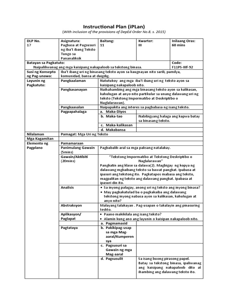 DLP Q3 PP8 (F11PS-IIIf-92) | PDF