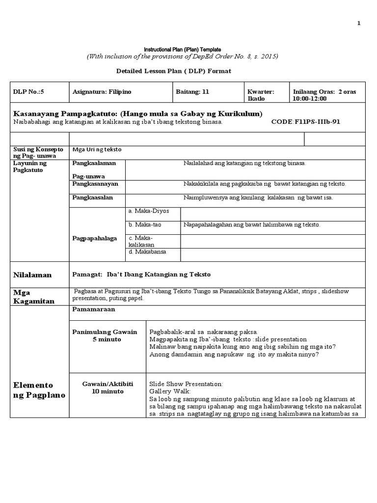 DLP Q3 PP3 (F11PS-IIIb-91) | PDF