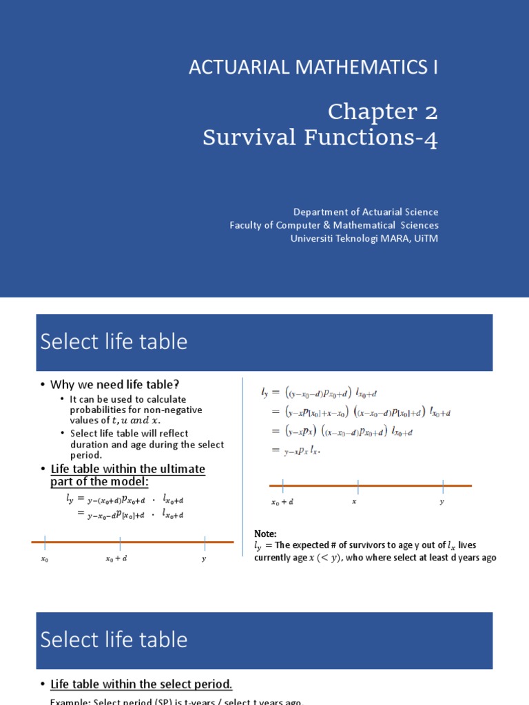 Actuarial Life Table Analysis | PDF | Probability | Actuarial Science