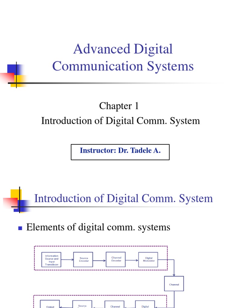 Introduction to Digital Communication Systems | PDF | Distortion ...
