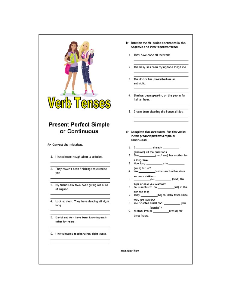 Present Perfect or Continous | PDF