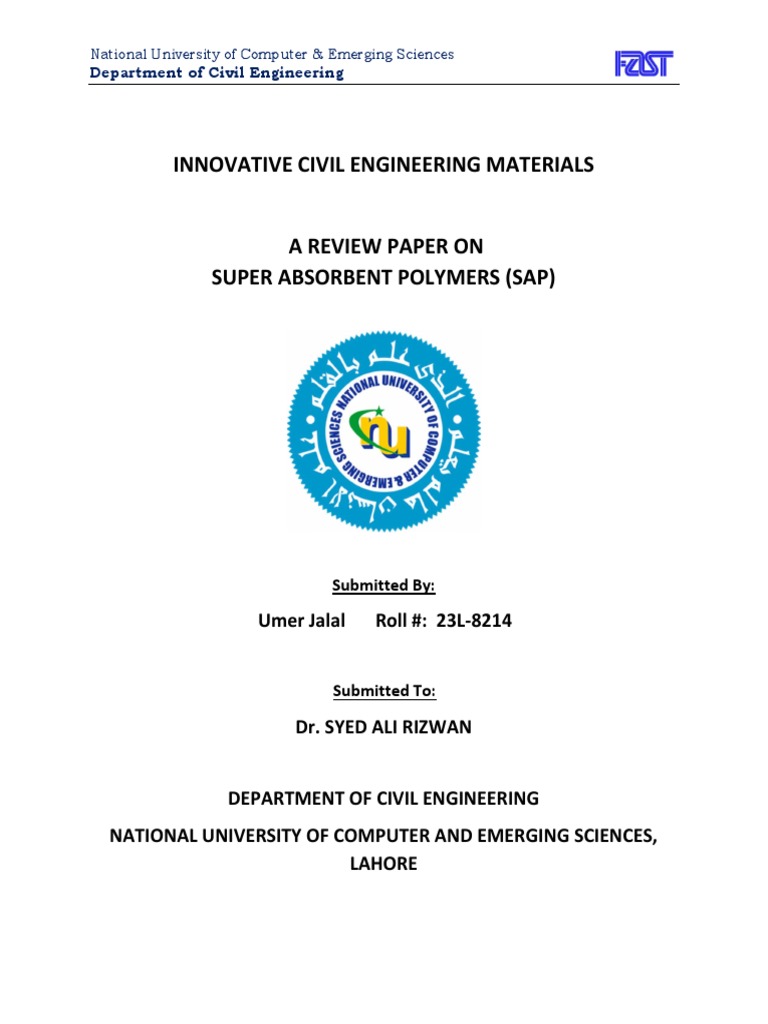 Assignment 1 (SAP) - Umer Jalal (23L-8214) | PDF | Concrete | Cement