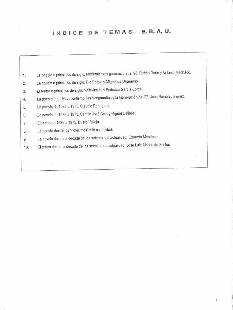 Temas Literatura Ebau | PDF