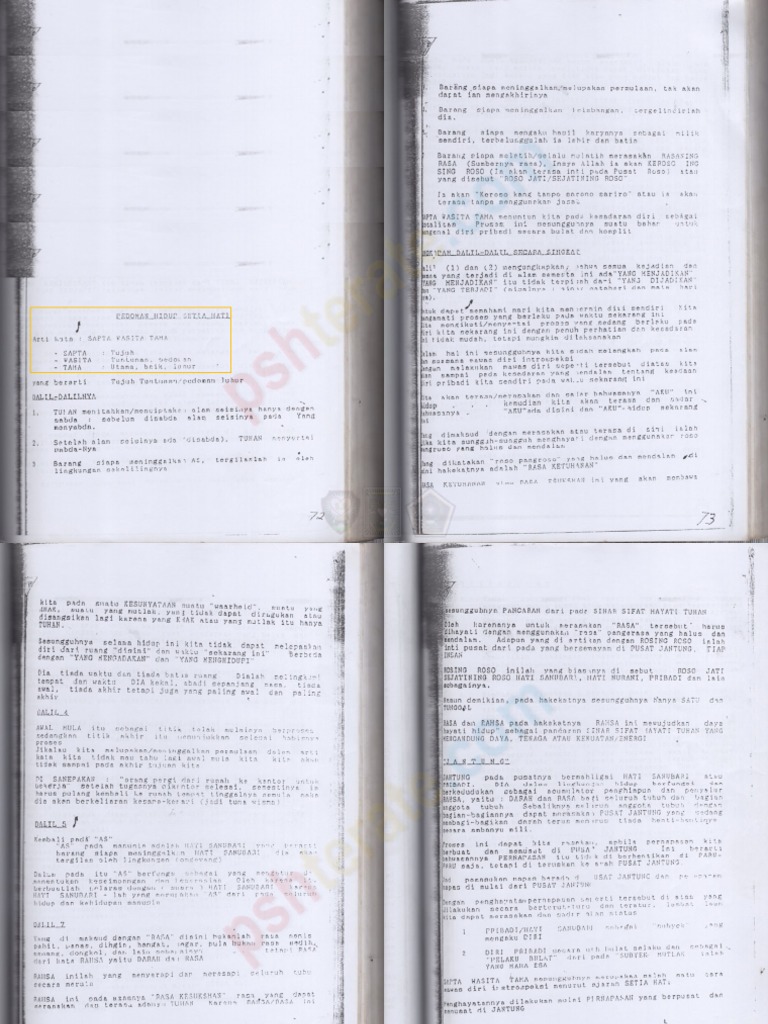 Sapta Wasita Tama PSHT | PDF