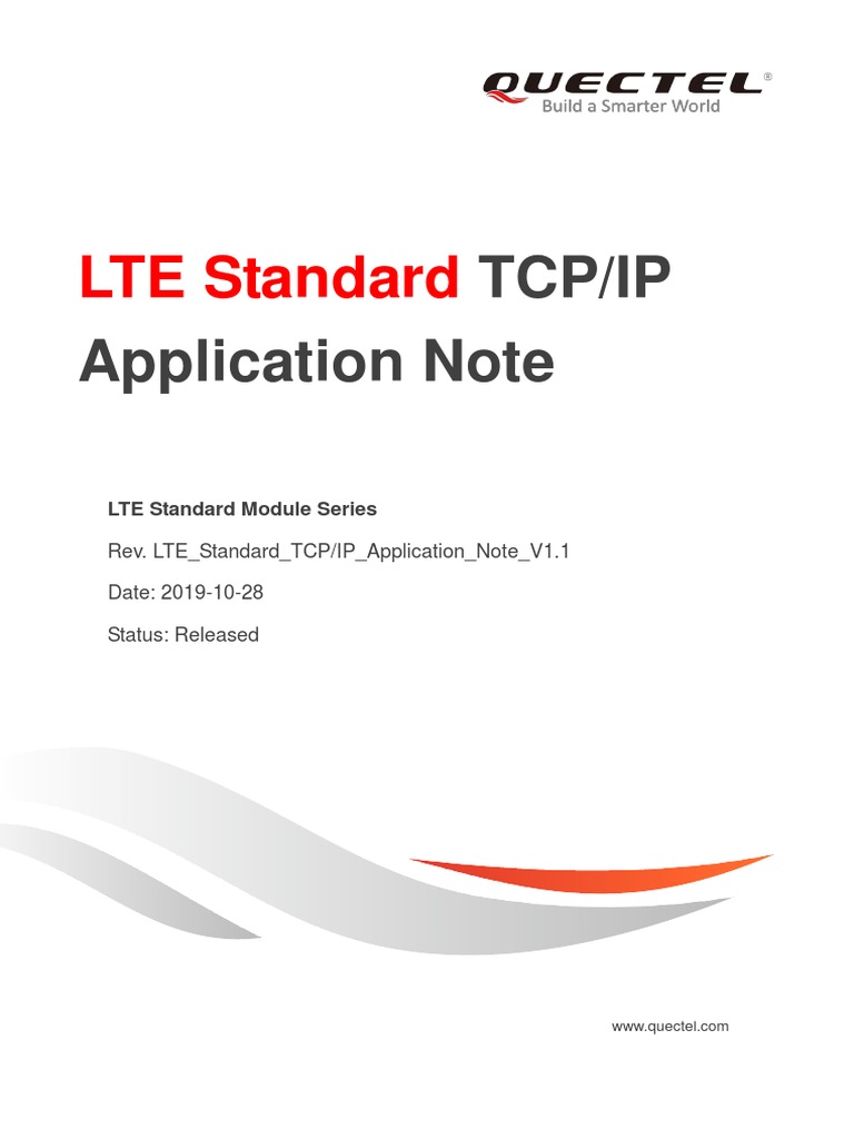 Quectel LTE Standard TCP (IP) Application Note V1.1 | PDF | Port (Computer Networking ...